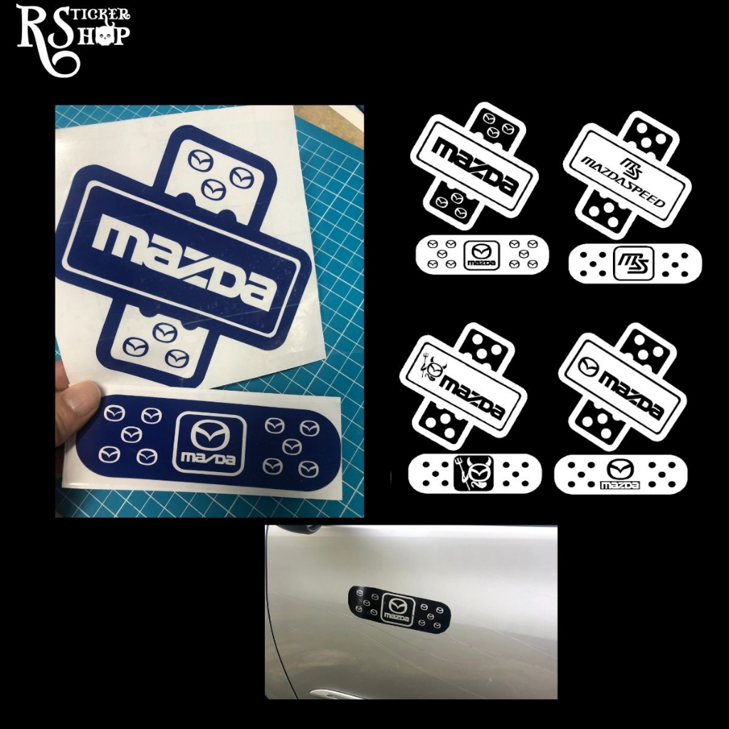 A set of 2 piece Mazda Bandage Plaster Car Vinyl Decal Sticker Dent ...
