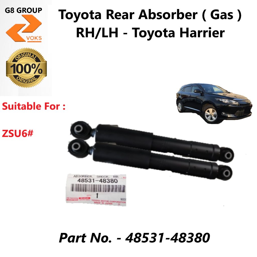 Toyota Rear Absorber ( Gas ) RH/LH - Toyota Harrier 2pcs ( 48531-48380 ...