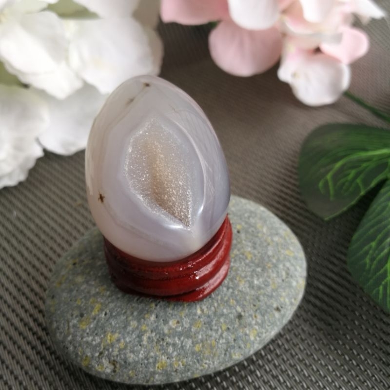 【Ready Stock】Natural Crystal Stone Smiling Agate 天然水晶 玛瑙开口笑 30x40mm ...