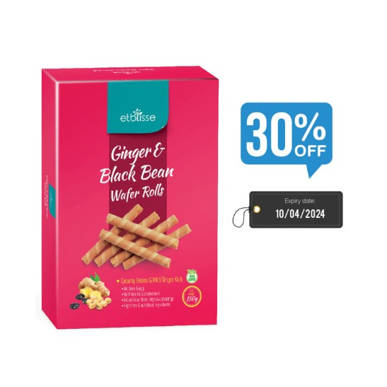 ETB-Organic Wafer Rolls 150G ( Ginger & Black Bean/ Chocolate & Oat/ 5 ...