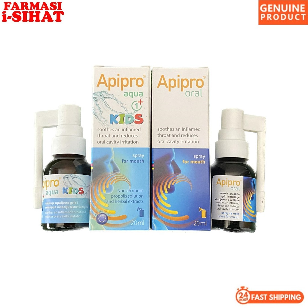 👍👍Apipro Oral Spray for mouth 20ml / Apipro 1+ Kids Aqua Spray for ...