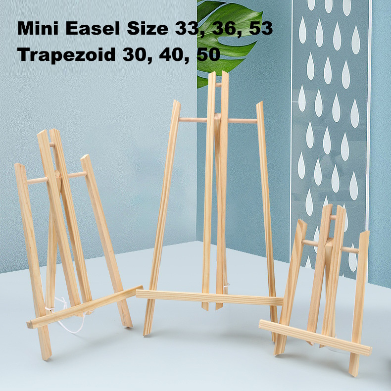 Mini Pine Trapezoid Wood Table Easel Stand Pemegang Kayu Pine Esel ...
