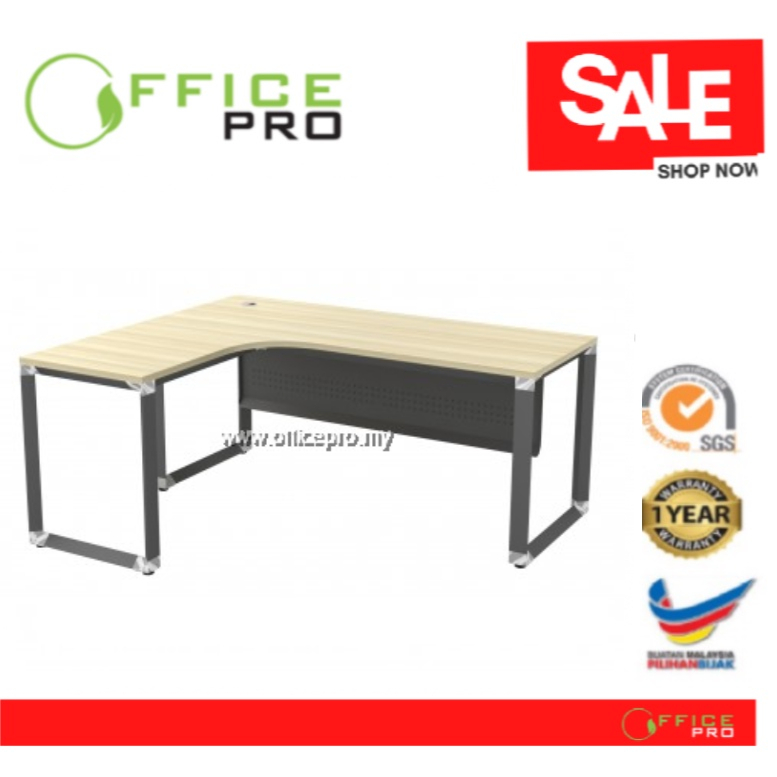 IPOML L-Shape Manager Table With Metal Front Panel｜Office Table ...