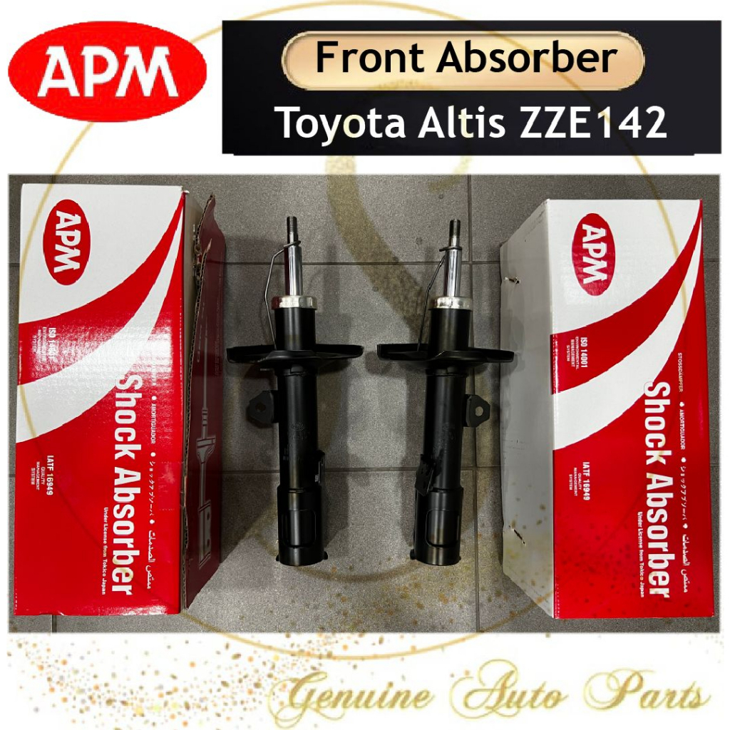 (100% ORIGINAL) APM FRONT ABSORBER GAS SHOCK TOYOTA ALTIS 1.8 ZZE142 ...