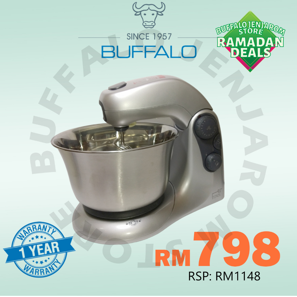 BUFFALO Mix Master Mixer | 12 Speed Motor | 360° Spinning Inner Pot | 1 ...
