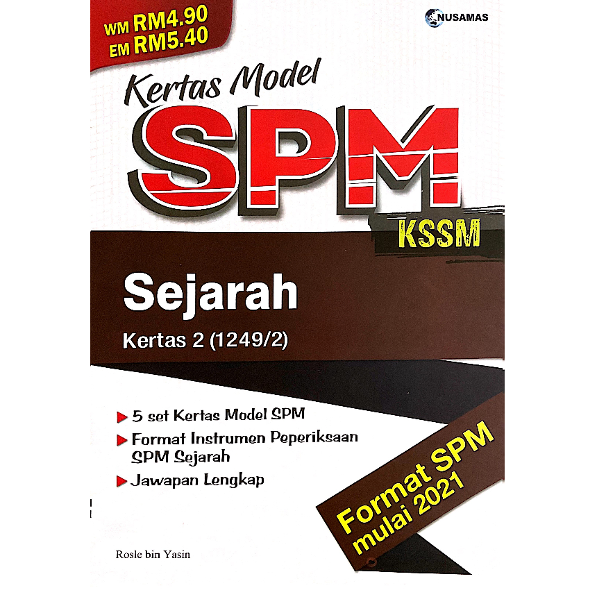 KERTAS MODEL SPM SEJARAH (KERTAS 2) | Shopee Malaysia