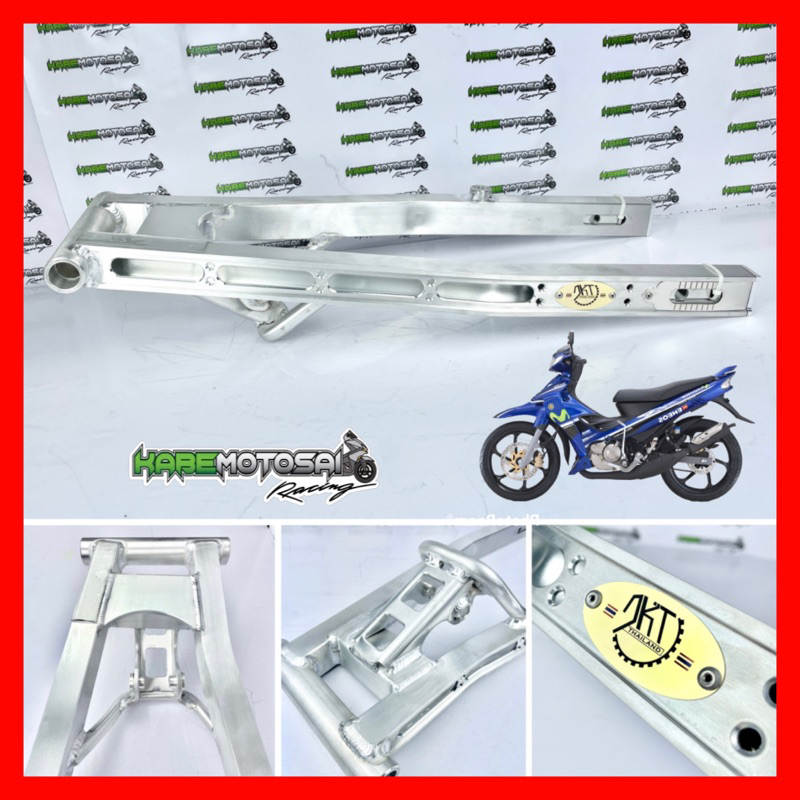 🏁 SWING ARM DKT YAMAHA 125Z 125ZR +2 INCI 🏁 ORIGINAL DKT ALLOY CNC ...