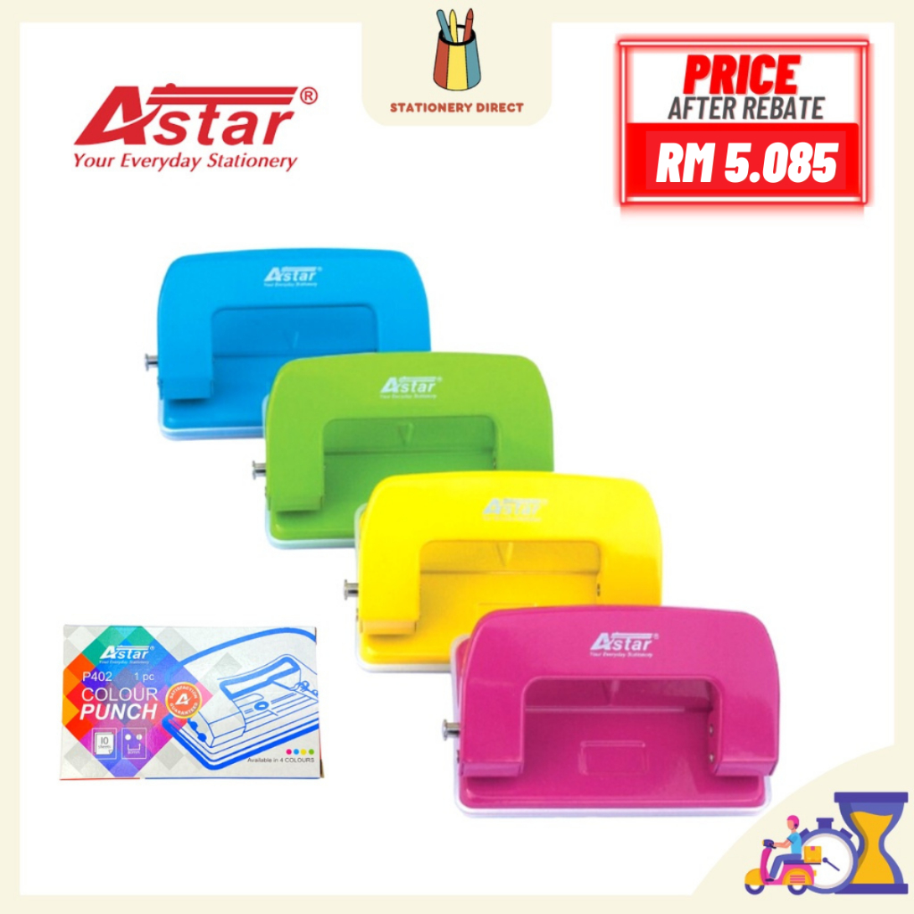 Astar P402 Two Holes Punch / Paper Punch / Penebuk Lubang Kertas ...