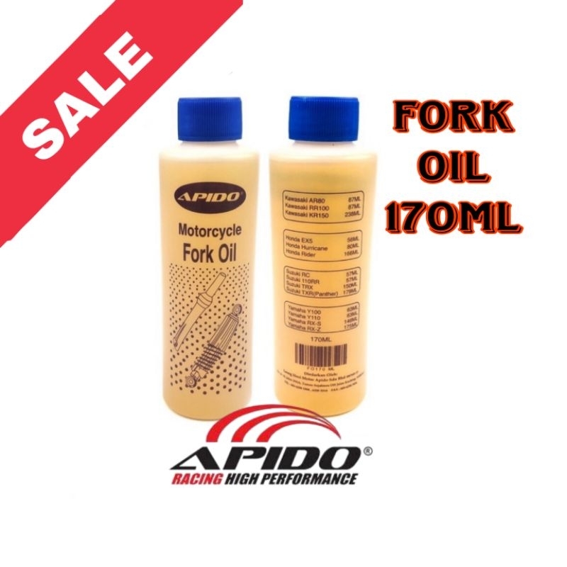 APIDO HEAVY DUTY FORK OIL USED FOR ALL MOTORCYCLES (170mL) | Shopee ...