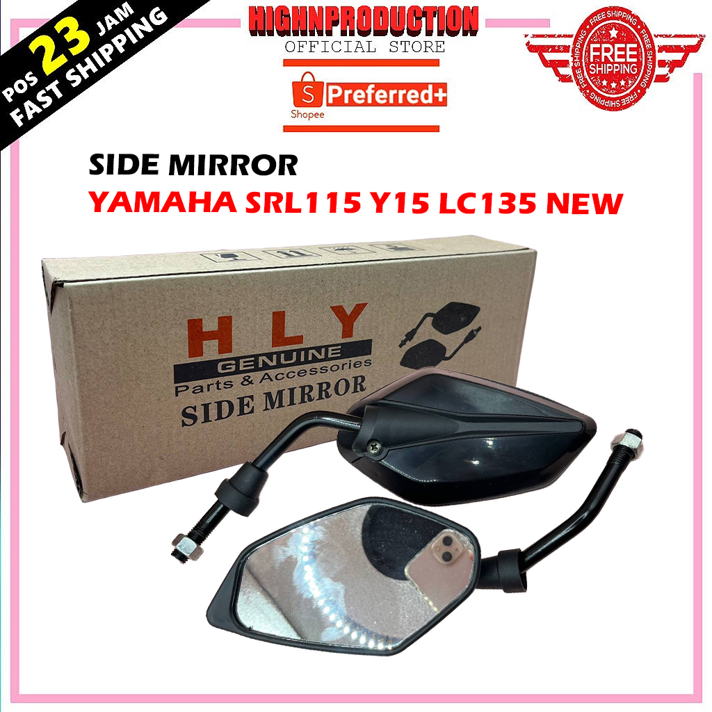 SIDE MIRROR YAMAHA SRL115 Y15 LC135 NEW 100% ORIGINAL HLY | Shopee Malaysia