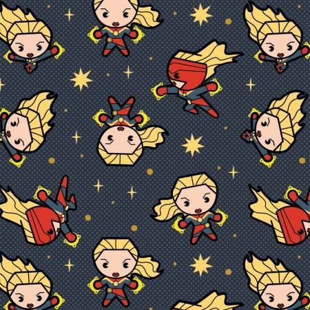 [Fabric Fanatics]100% Cotton Fabric Captain Marvel Superhero Camelot ...