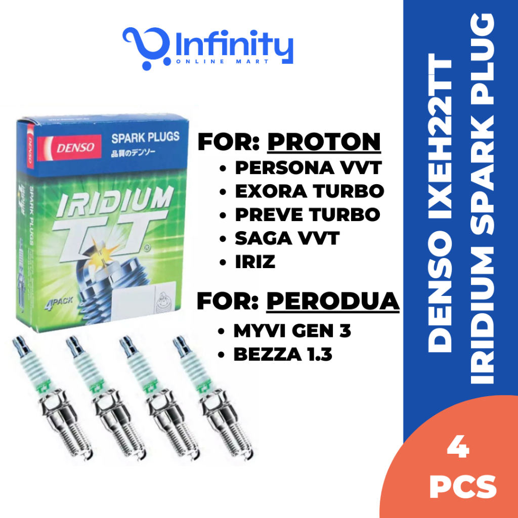 DENSO Iridium Power IXEH22TT Spark Plug For Proton Saga VVT/ Exora ...