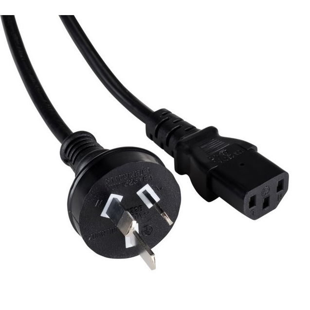 Australia AU New Zealand 3 Prong Mains Type I Plug to IEC 320 C13 ...