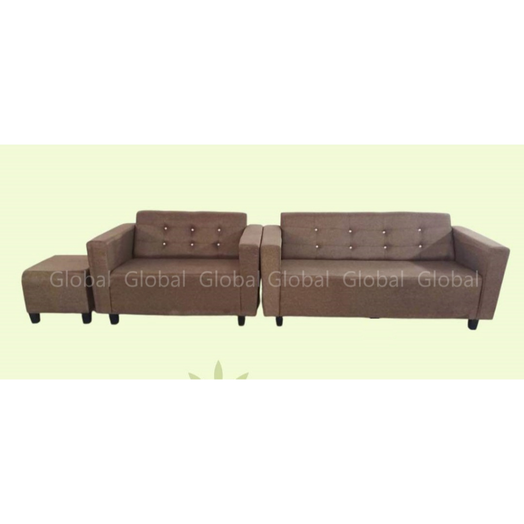 Percuma 1 Bangku Sofa Kain / Sofa Baldu / Sofa Kulit PVC Bentuk L 3 ...
