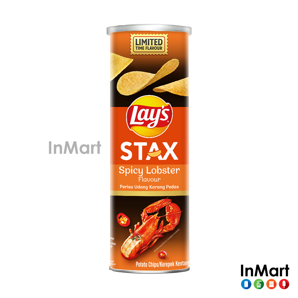 Lays Potato Chips Stax Spicy Lobster 135g 乐事马铃薯片 无限香辣龙虾 Lay's Lay | Shopee Malaysia