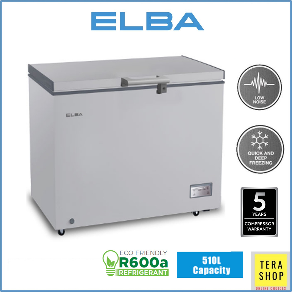 Elba EF-F5138E(GR) 510L Chest Freezer EF-F5138 Peti Beku | Shopee Malaysia