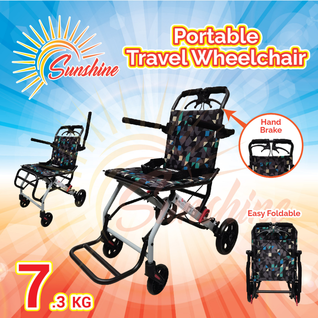 Kerusi Roda Premium Light Weight Travel Wheelchair | Shopee Malaysia