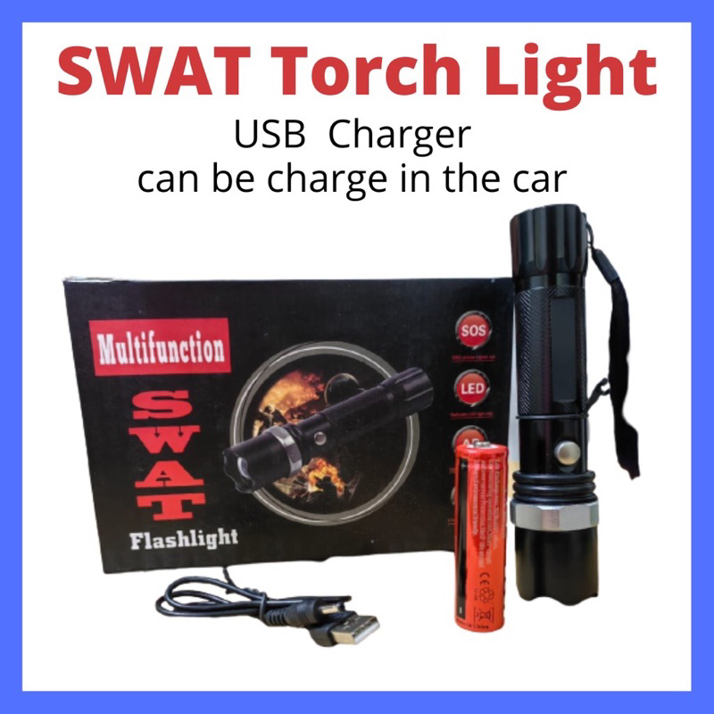 TEN TEN COMMUNICATIONS LAMPU SULUH TORCH LIGHT RECHARGEABLE FLASHLIGHT ...