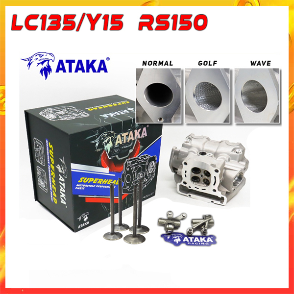 ATAKA RACING SUPER HEAD LC135 Y15ZR RS150 CNC PORTING (19/22) (22/25 ...