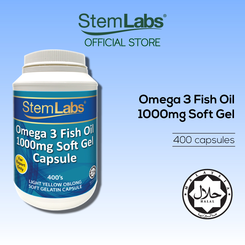 [JAKIM HALAL] StemLabs Omega 3 Fish Oil 1000mg (400 Capsules) Exp: 11/2027 | Shopee Malaysia