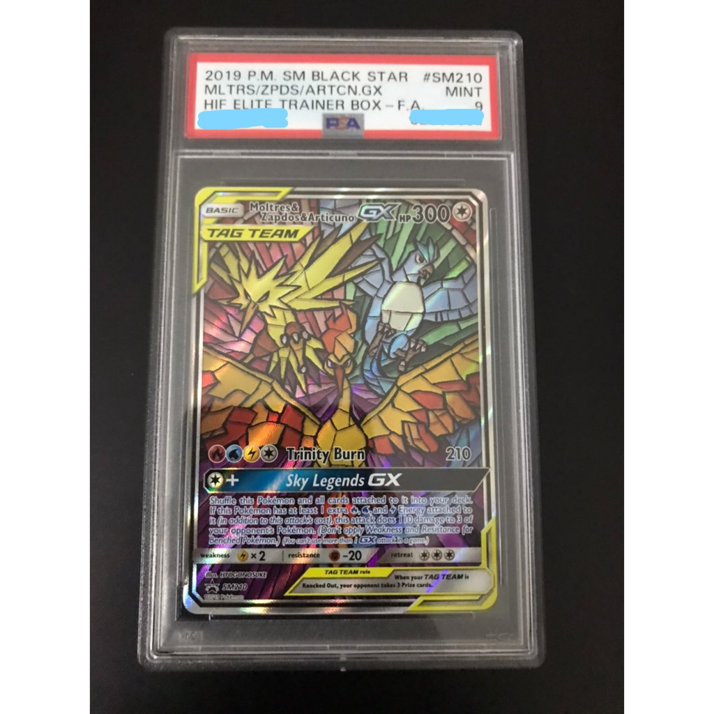 PSA 9 Pokemon TCG - Moltres & Zapdos & Articuno GX - SM210 - Alternate ...