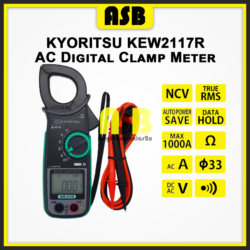 (1pc) Kyoritsu KEW 2117R AC Digital Clamp Meter ( 362007039 ) | Shopee ...