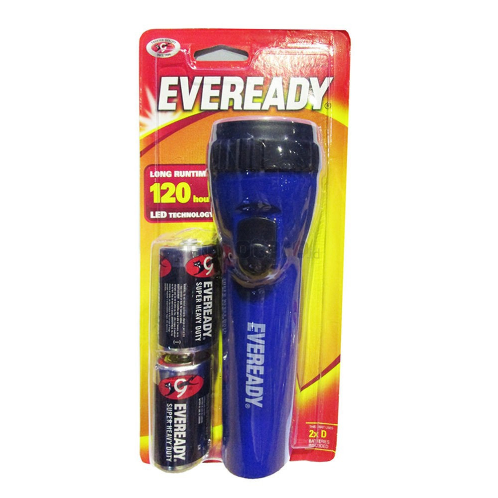 ORIGINAL : EVEREADY LED TORCH LIGHT with 2AA/2D/2AAA SIZE BATTERY 2'S ...