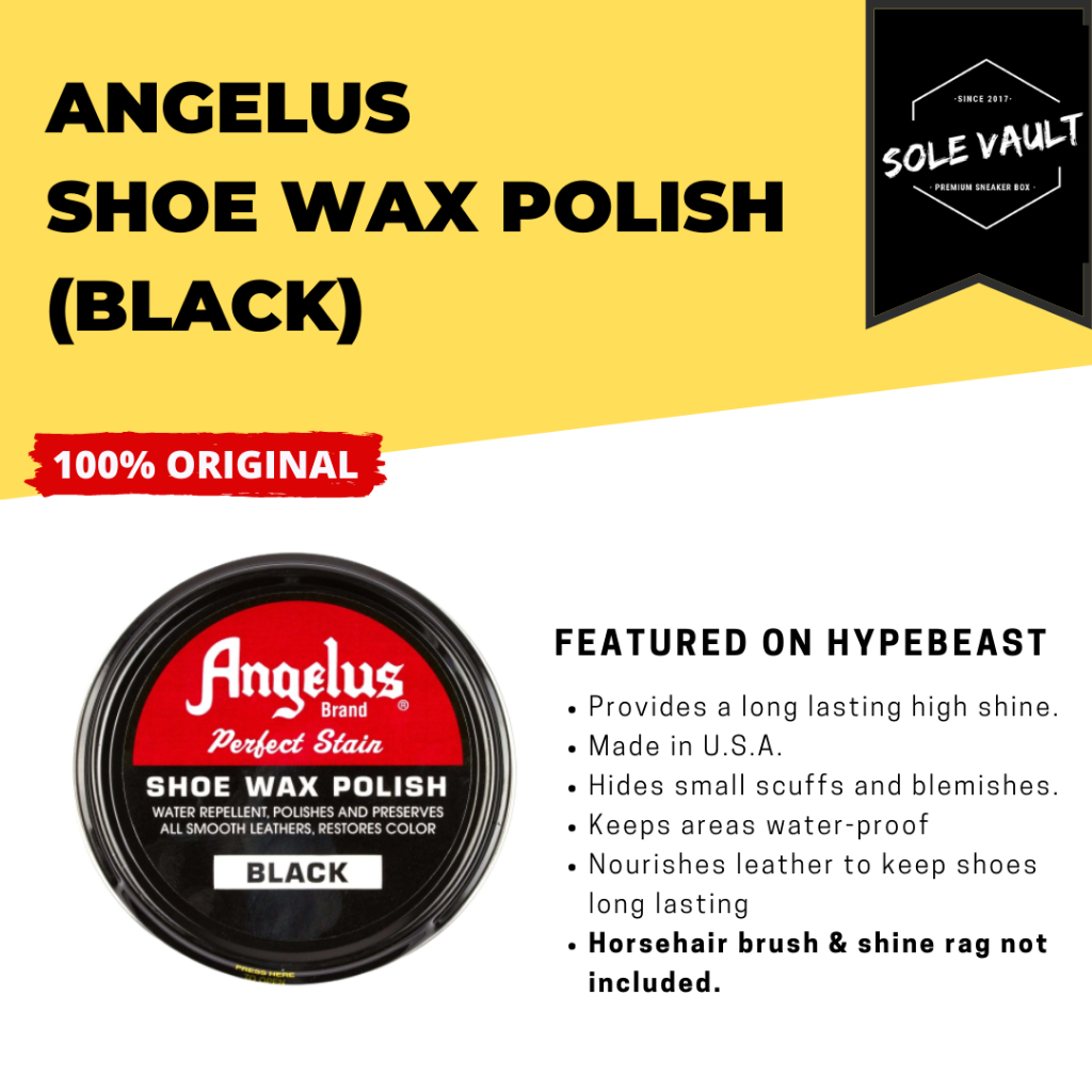 [SOLEVAULT] 100% Original Angelus Shoe Wax Polish (Black) | Shopee Malaysia