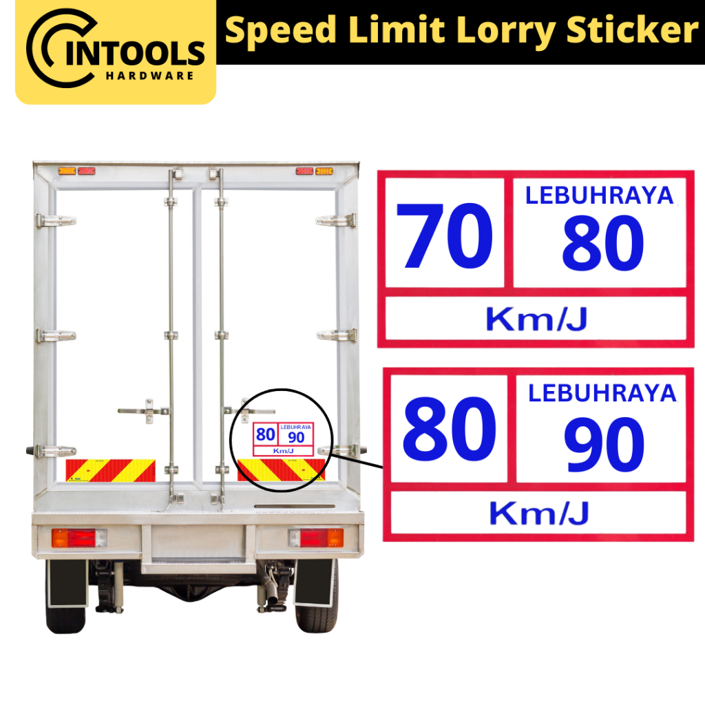 Lebuhraya Puspakom JPJ Speed Limit Lorry Van Stickers 70/80 80/90 km/j | Shopee Malaysia