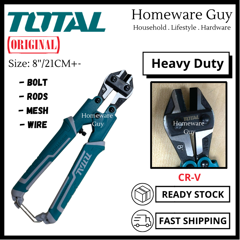 (TOTAL) Heavy Duty 8'' Mini Bolt Cutter Mini Chain Cutter Steel Wire ...
