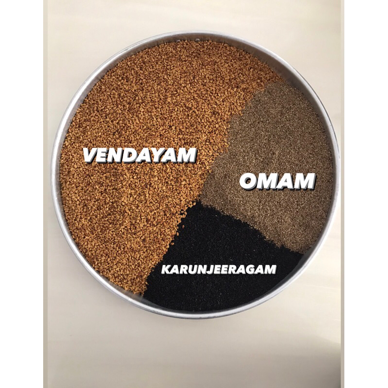 Karunjeeragam (Black Cumin Seed), Vendayam, Omam Mix(Herbal Powder) 3 ...