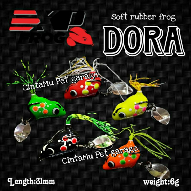 EXP DORA FROG 31mm 6g SOFT FROG katak tiruan umpanpancing haruan tomman ...