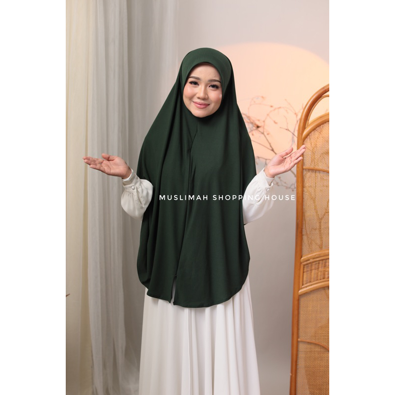 Tudung Khimar Labuh Berzip MOSSCREPE bidang 60 UMRAH tudung awning ...