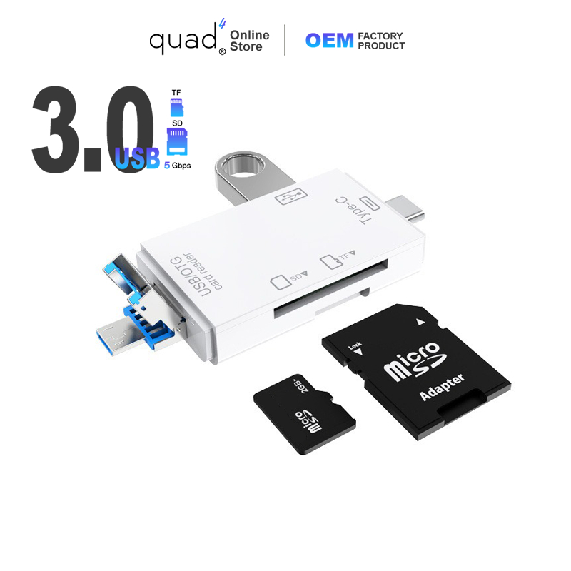 Simple Micro USB Type-C to SD & TF Card Reader & OTG Flash Drive Reader ...
