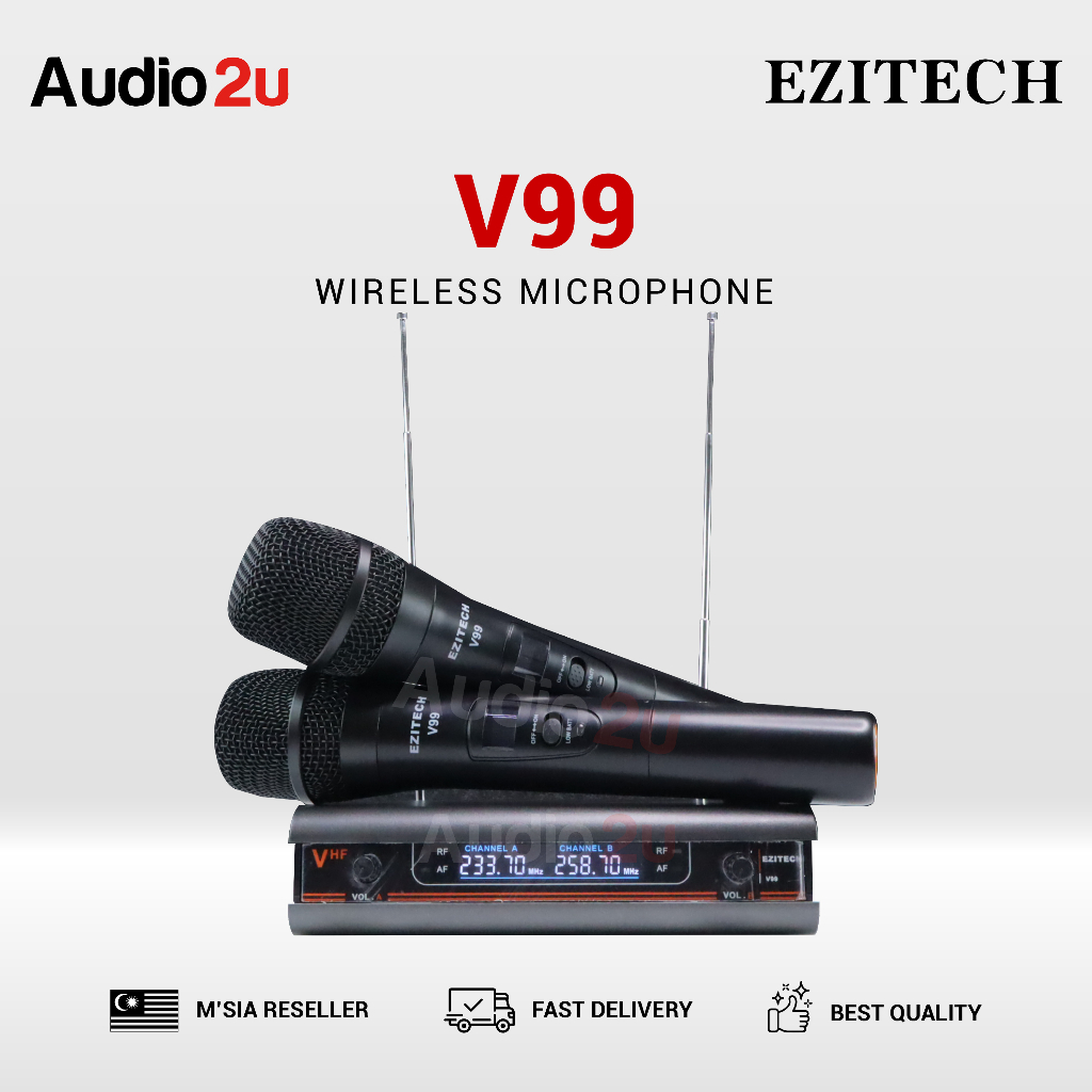 Ezitech V99 VHF Wireless Microphone | Shopee Malaysia