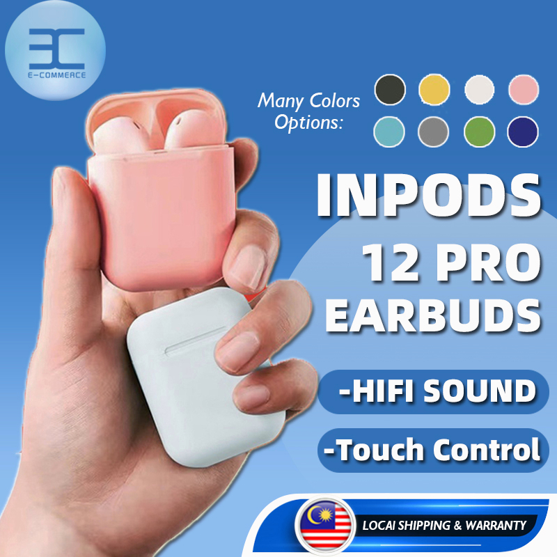 Macaron inPods I12 Bluetooth Earphone 5.0 TWS Wireless Earbuds ...