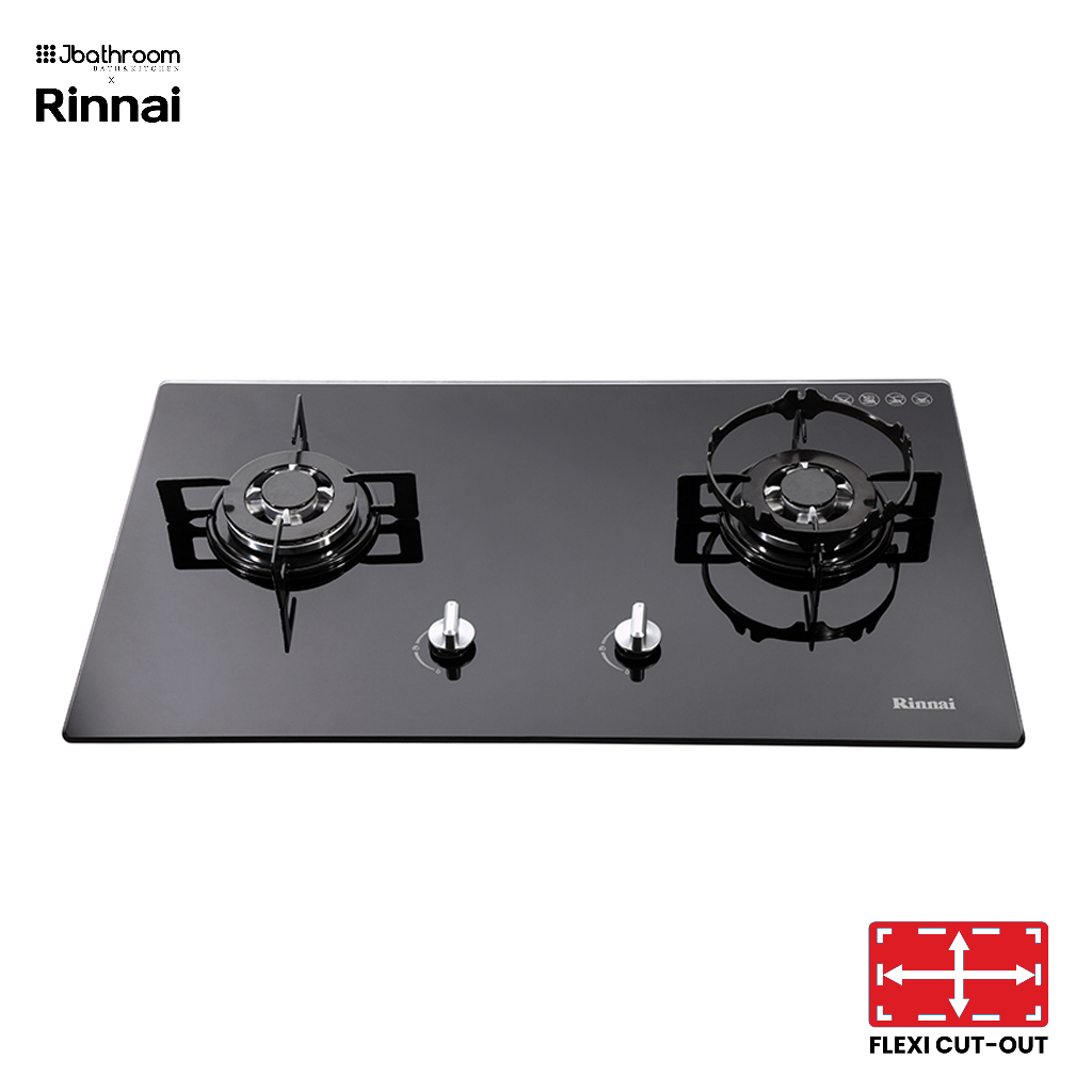 Rinnai RB-712N-G 2-Burner built-in glass gas hob | Shopee Malaysia