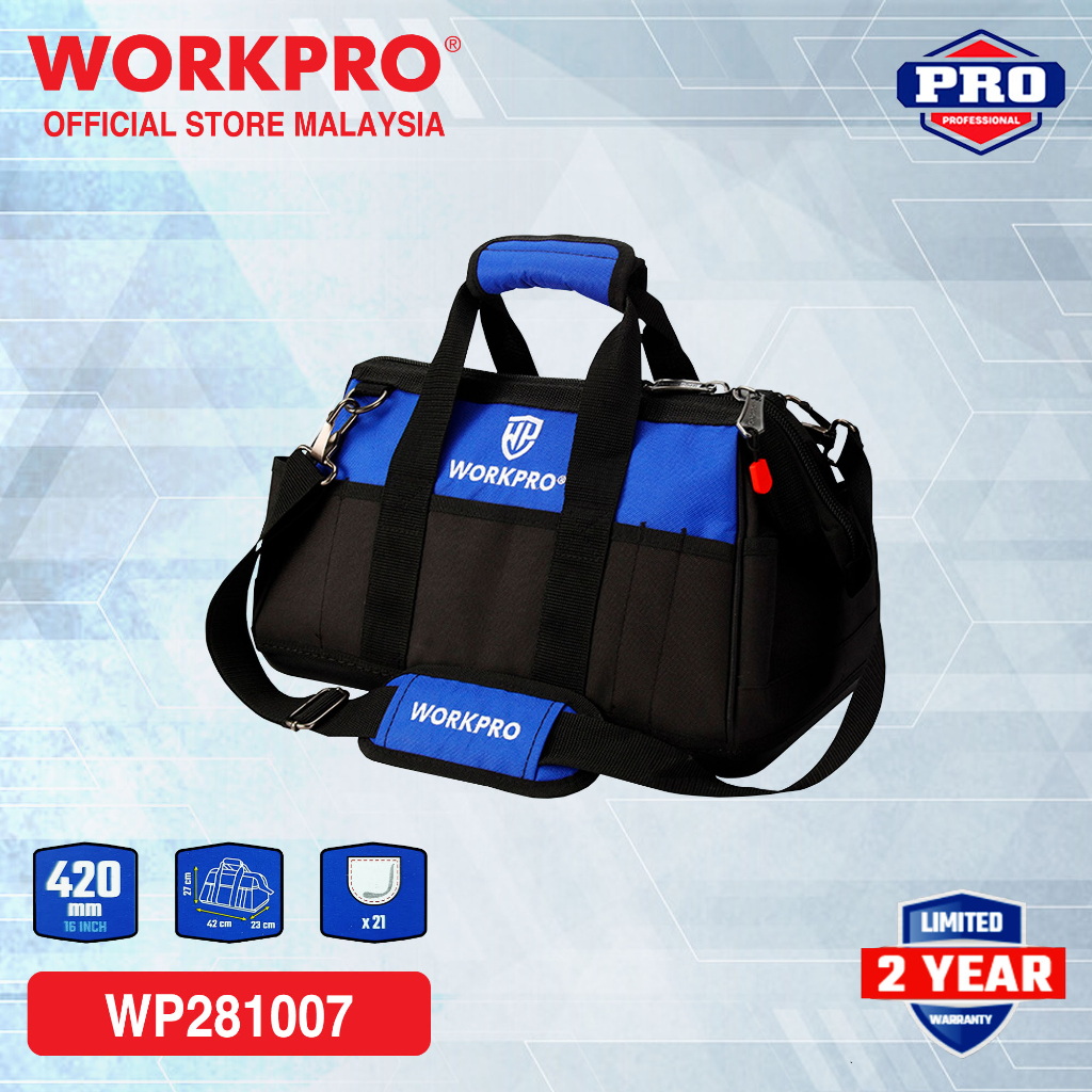 WORKPRO Wide Mouth Storage Bag With Water Proof Molded Base | Shopee Malaysia