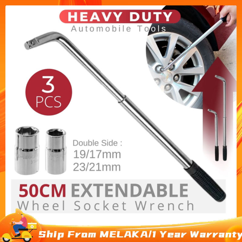 3PCS Tyre Wrench Spanner Heavy Duty Wheel Socket L Shape Spanner ...