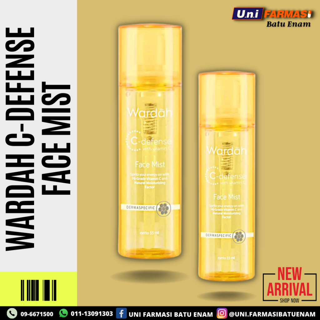 WARDAH C-DEFENCE WITH VITAMIN C FACE MIST 55ML | Shopee Malaysia
