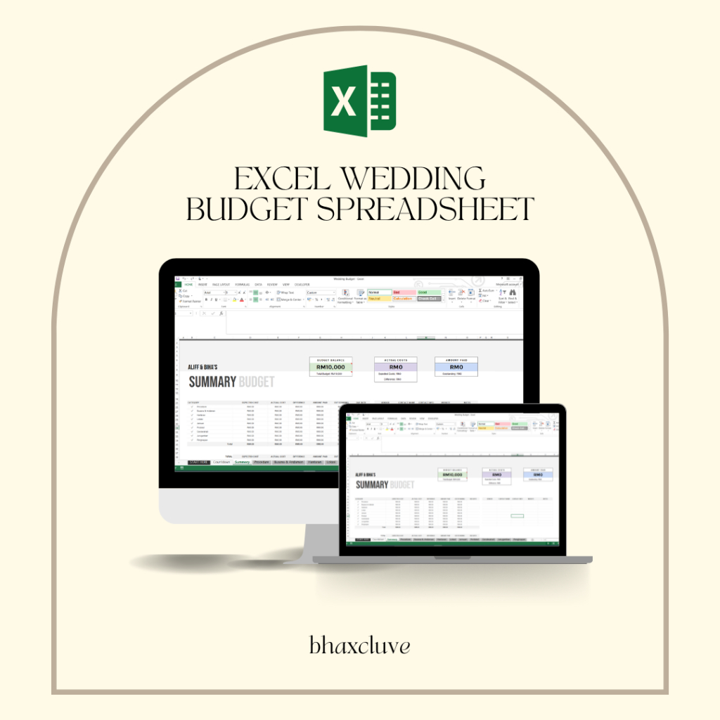 🔥Murah🔥 Excel Wedding Kahwin Checklist Planner Book Viral Murah (Excel ...