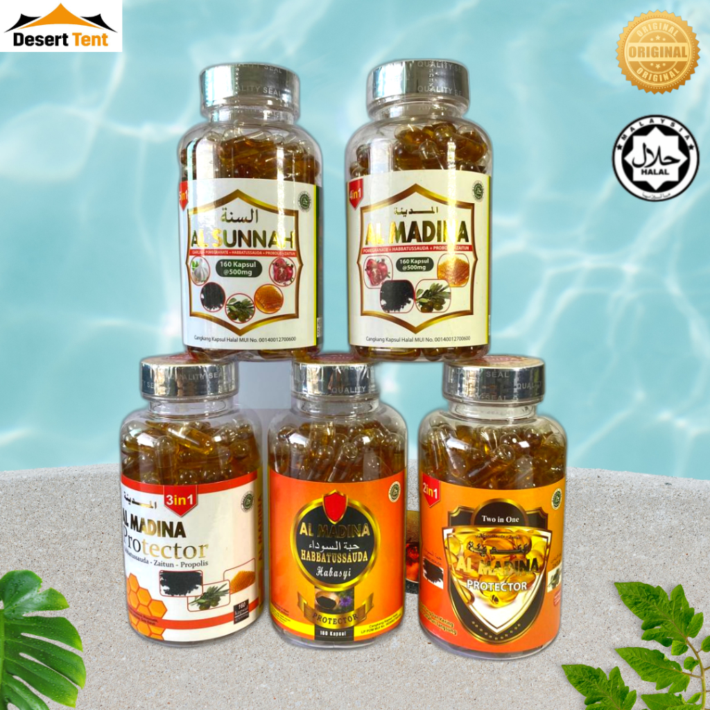 Al Madinah Sunnah Capsules 160 Capsule @500mg ( Habbatussauda - Zaitun ...