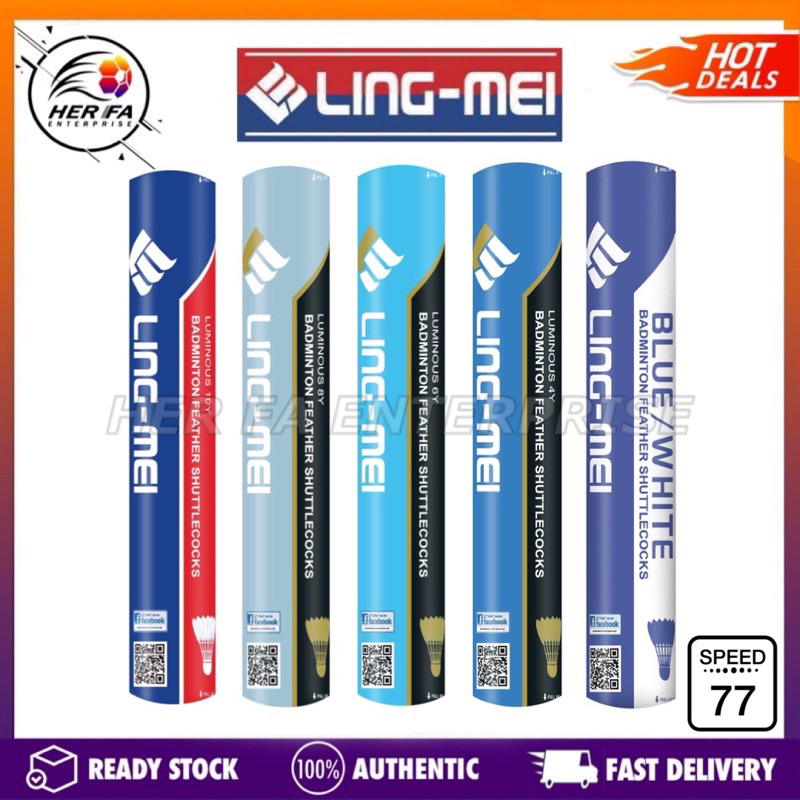 LING MEI Shuttlecock Badminton Luminous 10Y/ 8Y/ 6Y/ 4Y/ Blue/White ...