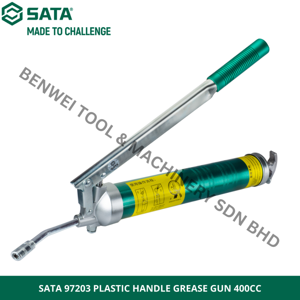 (ND) SATA 97203 PLASTIC HANDLE GREASE GUN 400CC / MANUAL GREASE PUMP ...