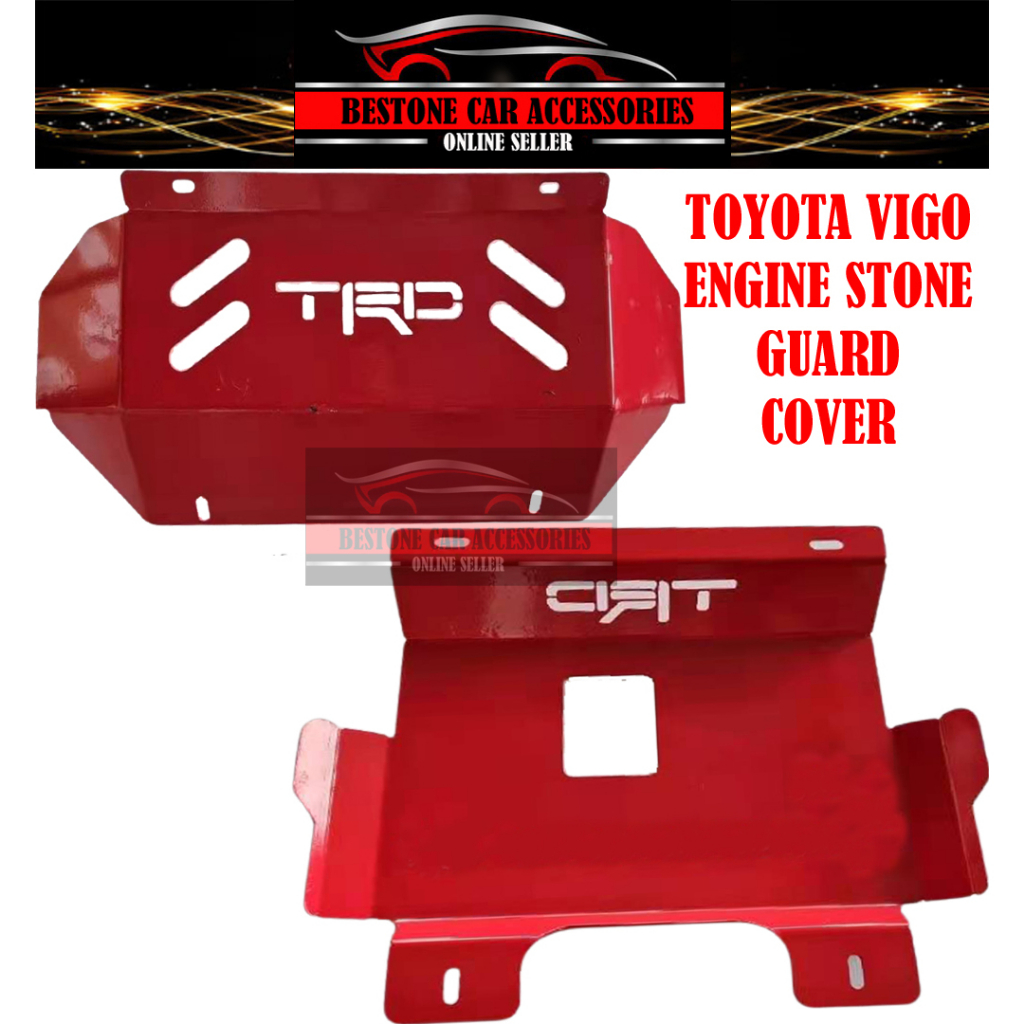 HILUX VIGO VIGO CHAMP FRONT Car Red Engine Guard Stone Skid Bash Plate ...