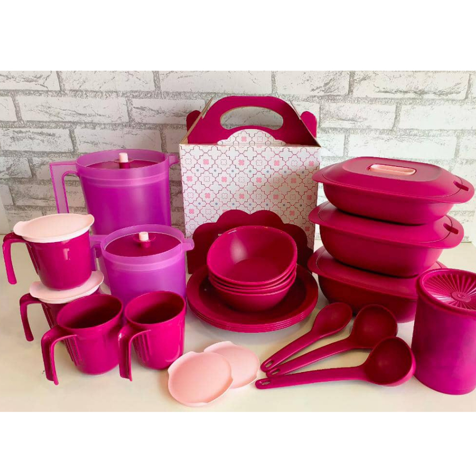 Tupperware Gourmet Server Set/ Royale Purple Blossom Serveware/ Deep ...