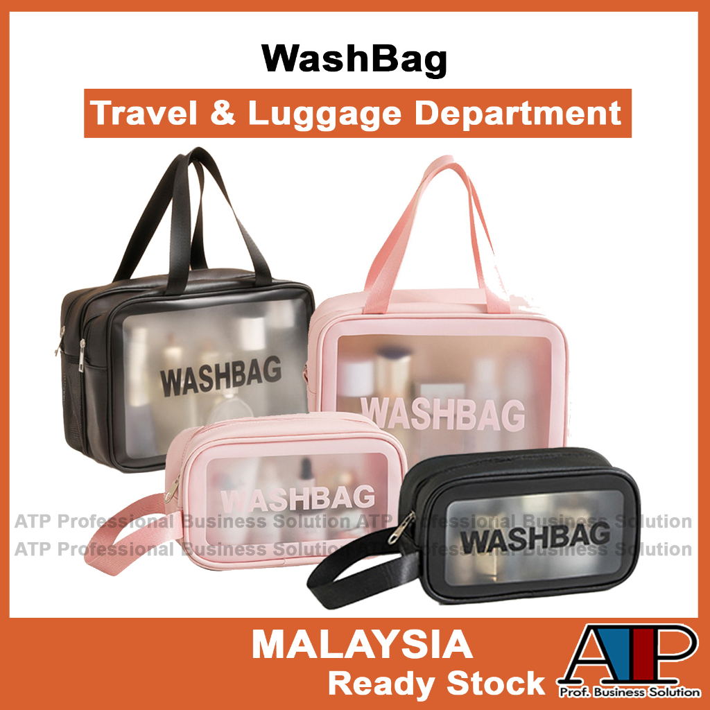 Travel ️ Waterproof TPU Cosmetic Bag Makeup bag Transparent Storage Bath Bag Hand Printed ...