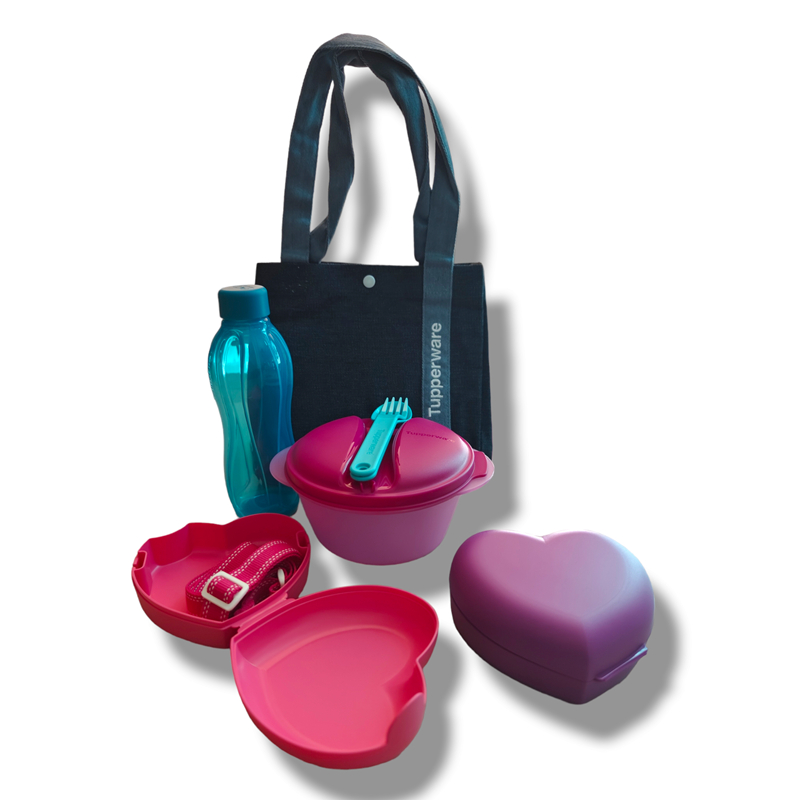 Tupperware Safe2go Set with Bag/Bento/Bekal Makanan/Lunch Set | Shopee ...