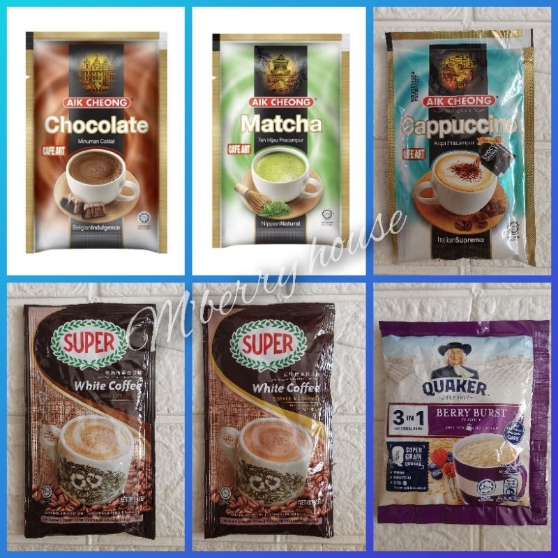 3 in 1 Loose Pack | Aik Cheong | Super white coffee | Quaker | Shopee ...