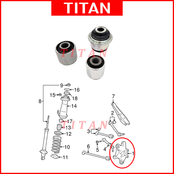 Rear Knuckle Arm Bush Toyota Mark X Grx120 Lexus Is250 Gse20 Gs300 ...